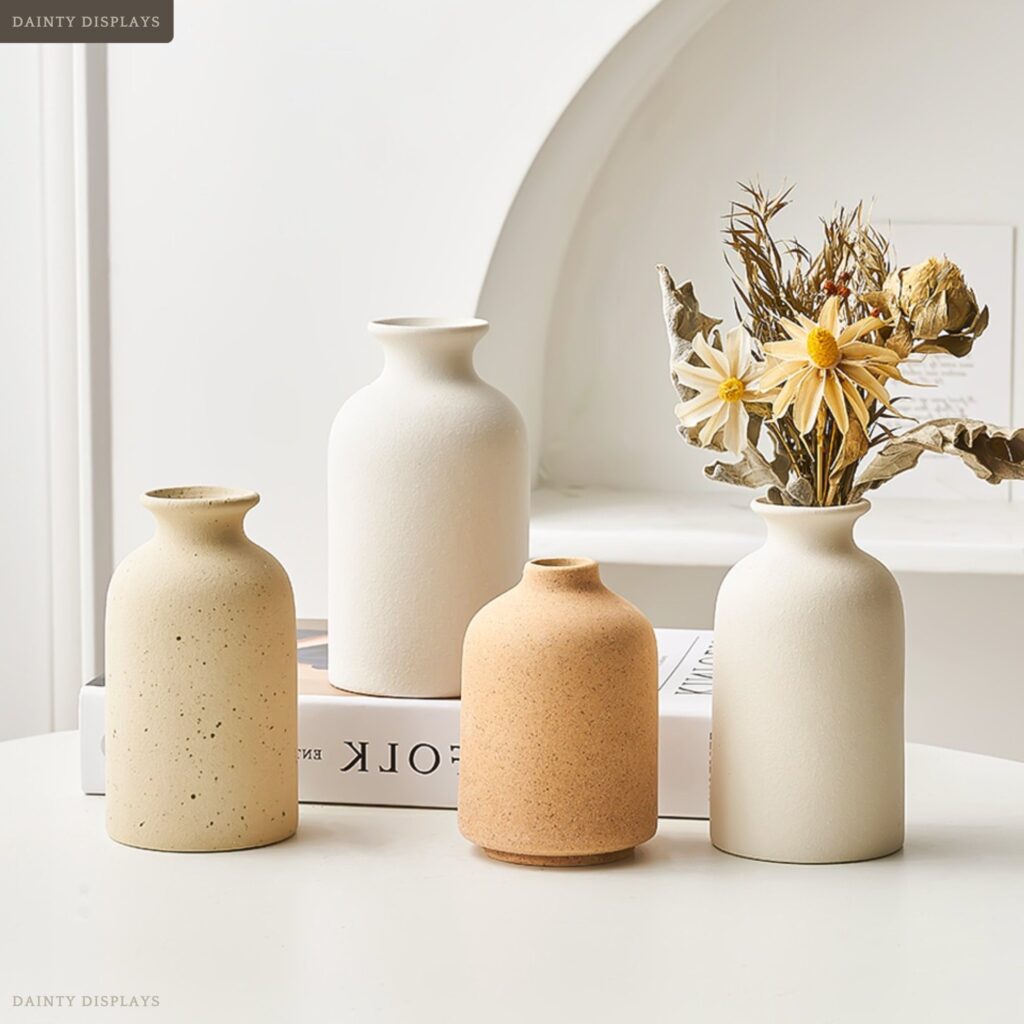 Boho Ceramic Flower Vase – Housewarming Gift - Ceramic Lemon Creations: Artistry in Every Piece